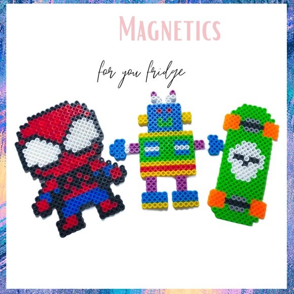 NKawaiiThings | Other | Handmade Perler Set Magnetics Bundle 3 | Poshmark